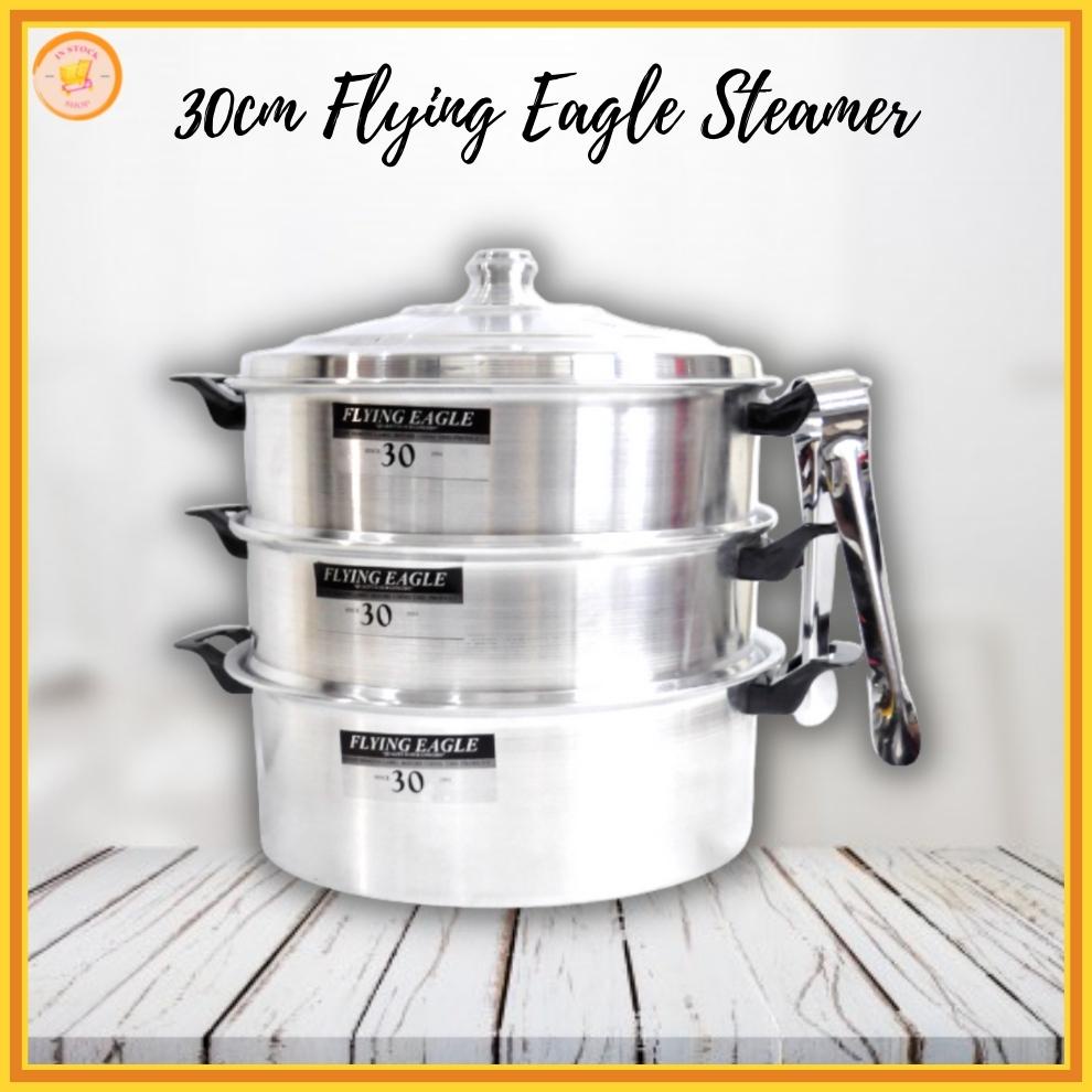 FLYING EAGLE THREE LAYER STEAMER 30CM WITH TONG / 30CM STEAMER / 3 ...