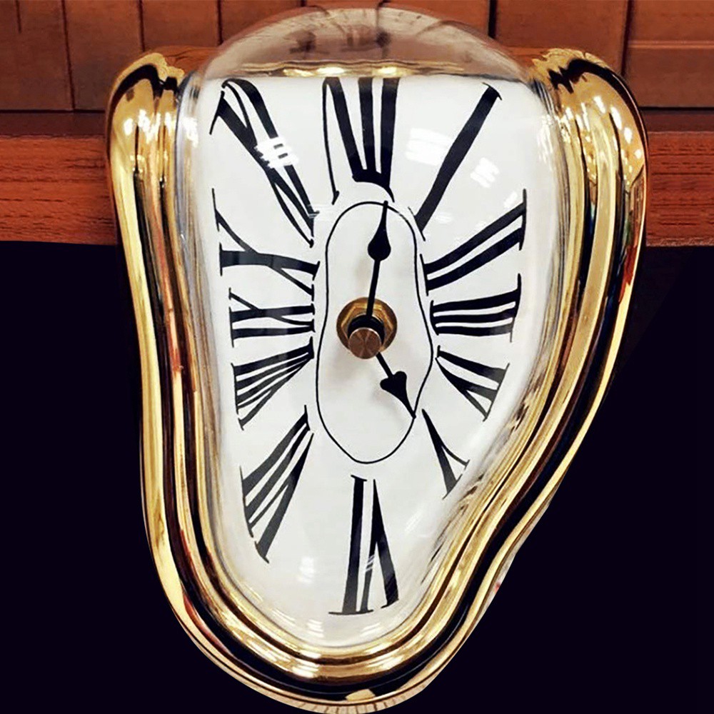 COD Melting Clock,Melted Clock for Decorative Home Office Shelf Table ...
