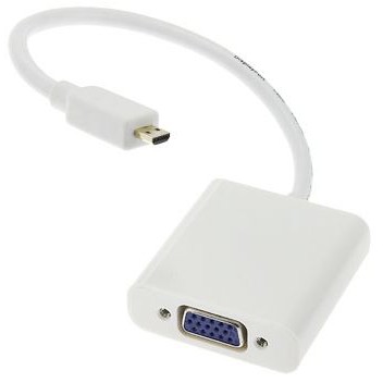 Micro HDMI to VGA Adapter - White | Shopee Philippines
