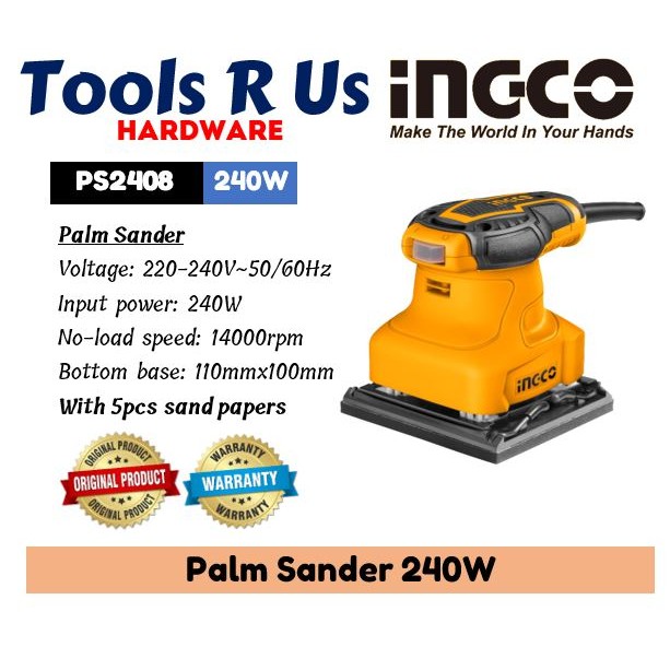 Ingco Palm Sander 240W PS2408* MERVILLE | Shopee Philippines