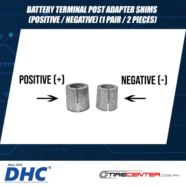 DHC B114-P/N Battery Terminal Post Adapter Shims (Positive / Negative ...