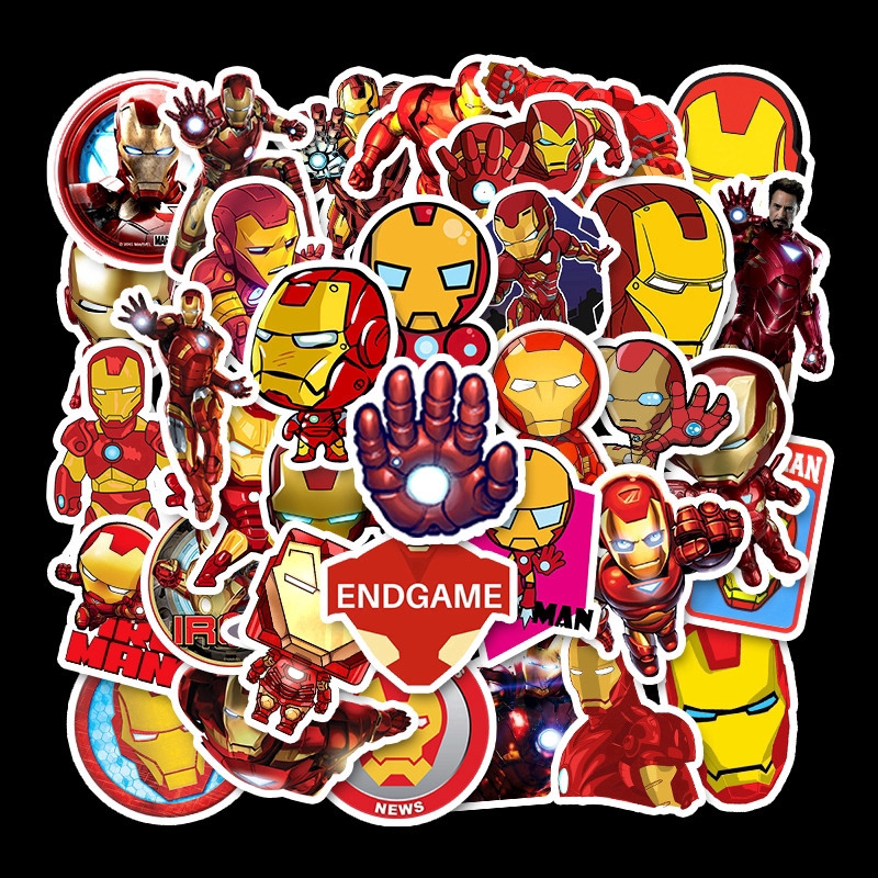 35Pcs/pack Iron Man Stickers Marvel Sticker For laptop Motorcycle ...