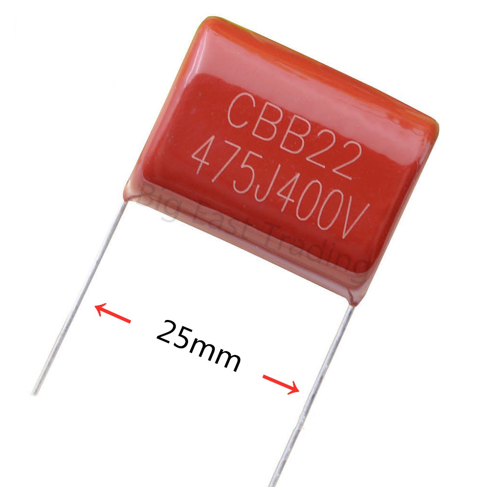 5pcs CBB Capacitor 475J 400V 475 4.7uF CBB21 CBB22 Metallized Polypropylene Film Capacitor Pitch ...