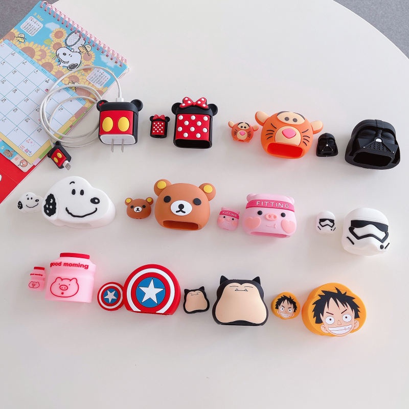 snoopy luffy anime cable saver charger cute usb cable protector winder ...