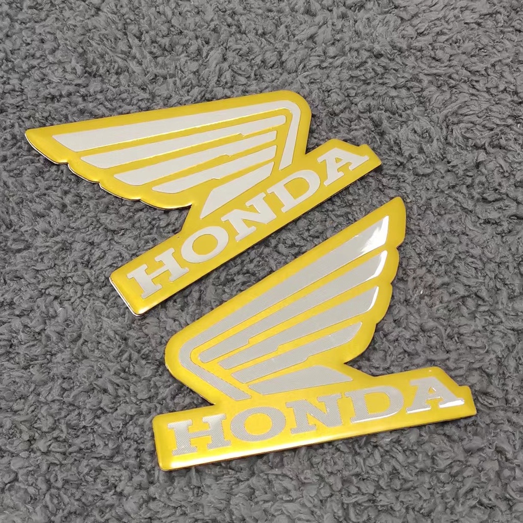 Honda Wings Aluminum Emblem For Motorcycle Logo Fuel Tank Metal Decals ...