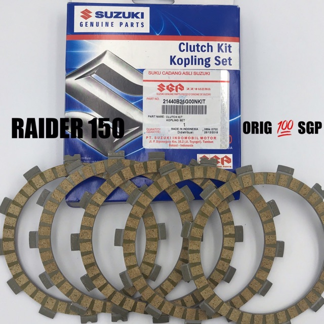 SGP CLUTCH LINING SET KEVLAR SGP ORIGINAL RAIDER 150 / X4 | Shopee Philippines