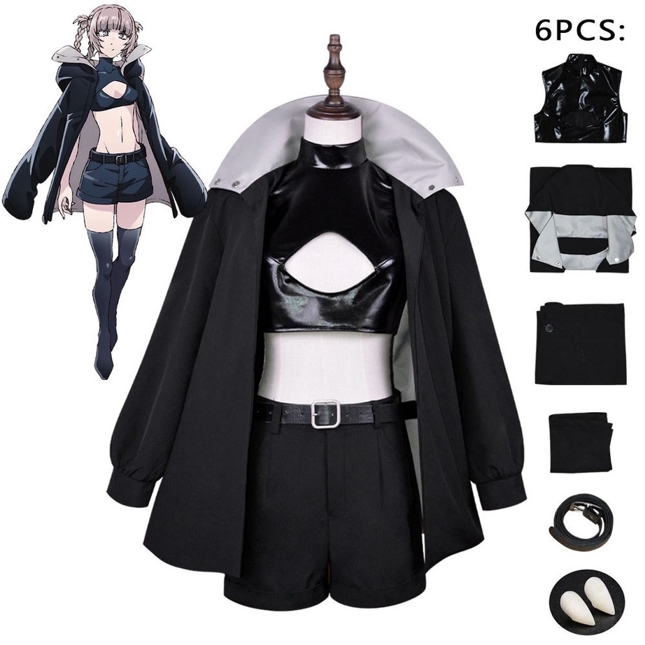 Anime Call of The Night Nazuna Nanakusa Cosplay Costume Black Cloak ...