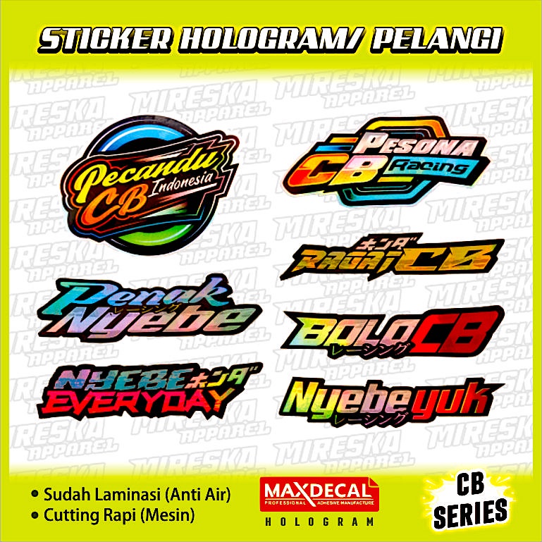 Honda CB Series Hologram Viral Sticker/Words Sticker/Motorcycle Sticker ...