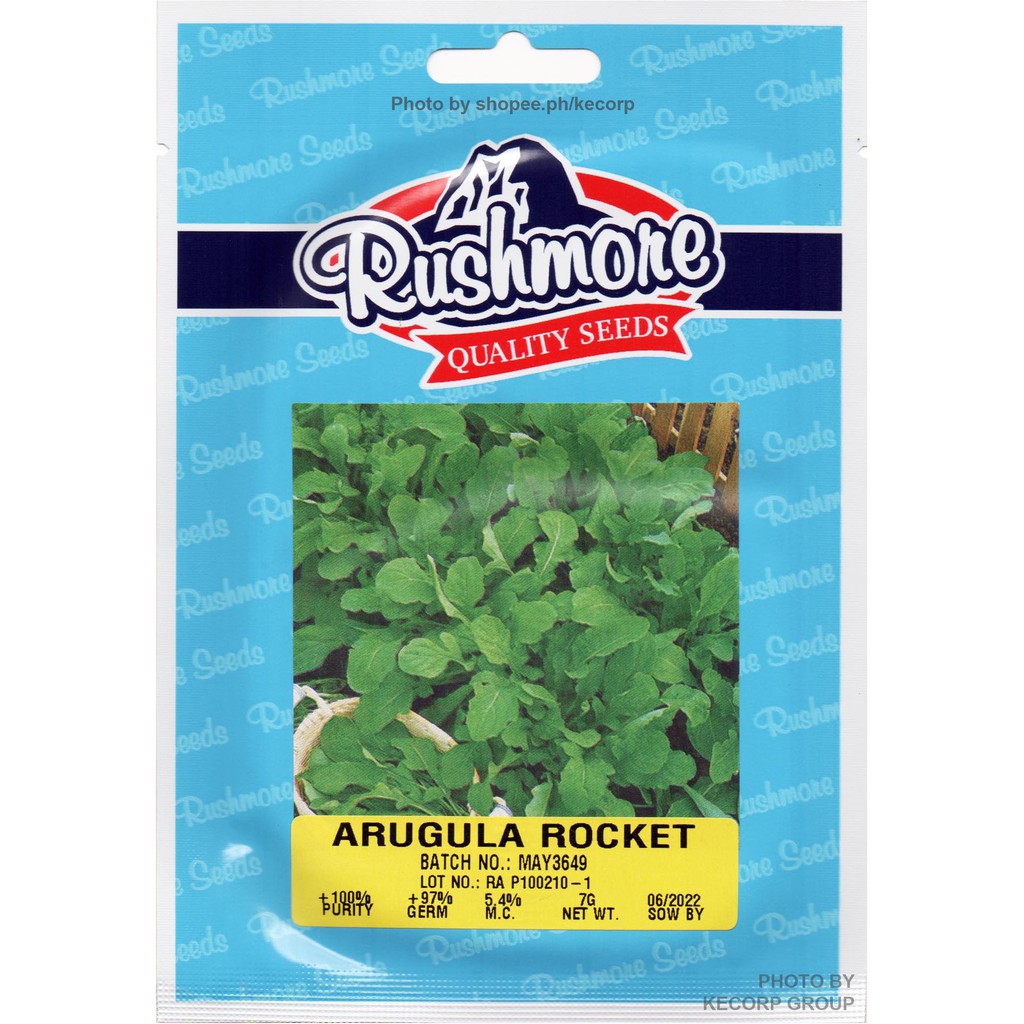 Rushmore Seeds Arugula Rocket 7g (Original Pack) GDSFPH_S4 | Shopee ...