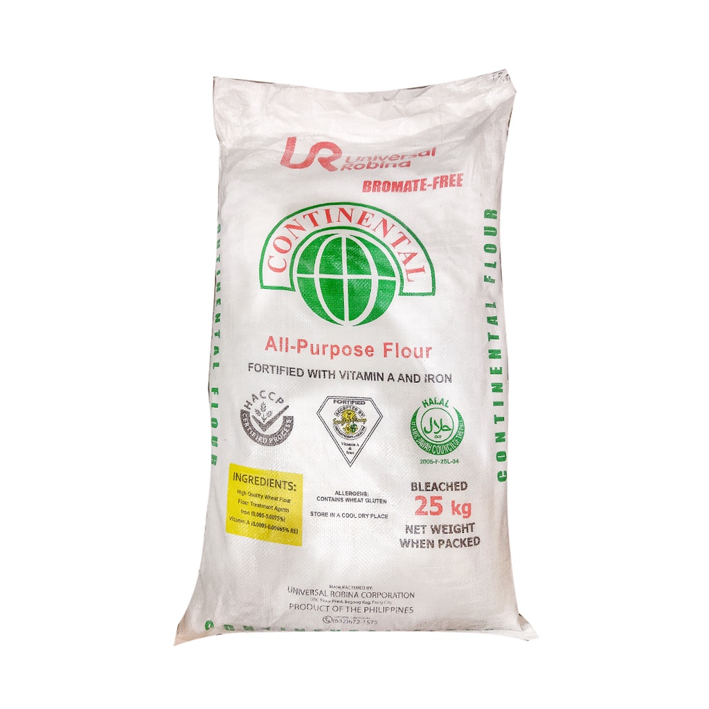 URC Continental All Purpose Flour 25kg | Bromate Free (Nationwide Shipping) | Shopee Philippines