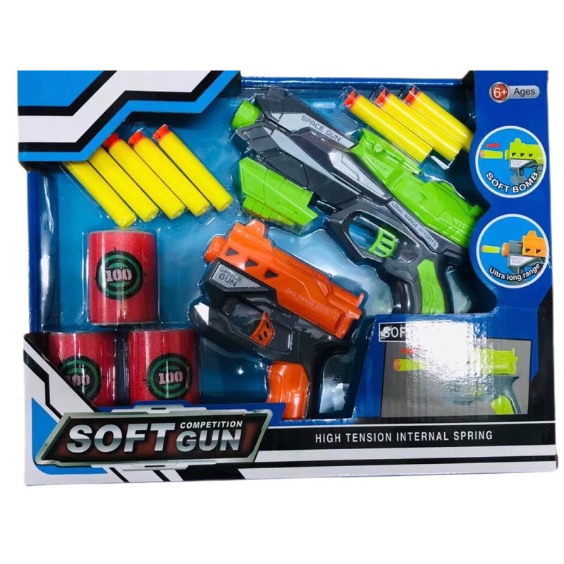 Children's manual soft bullet gun EVA safety pistol toys multiple sets ...