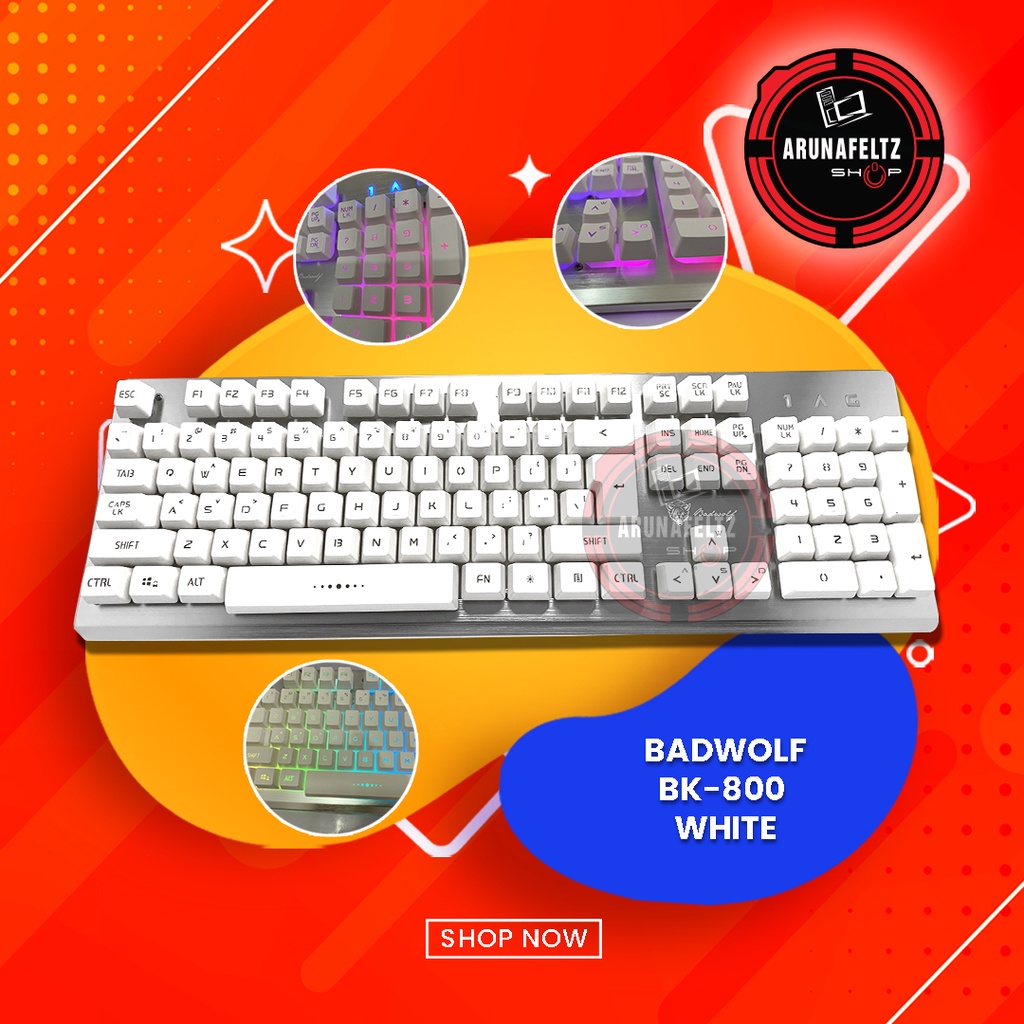 Black Badwolf Rawrrr BK-800 Keyboard RGB Led | Shopee Philippines