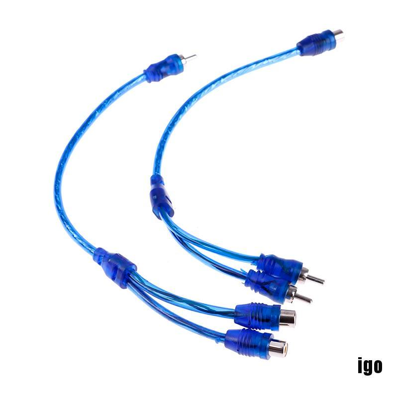 IGO 1Pc RCA female to male splitter stereo audio Y adapter cable wire ...