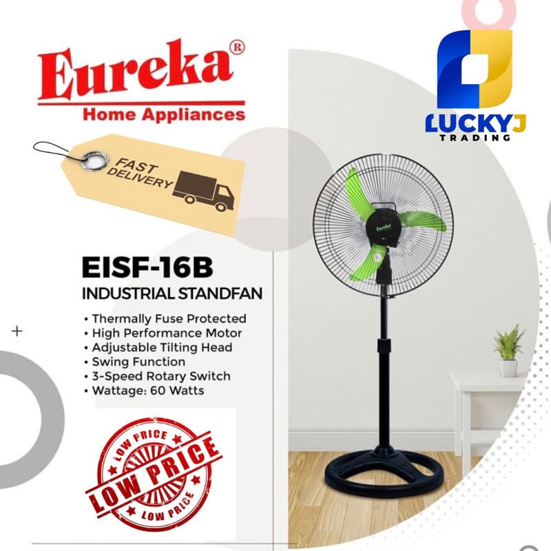 Eureka Industrial Stand Fan EISF-16B | Shopee Philippines