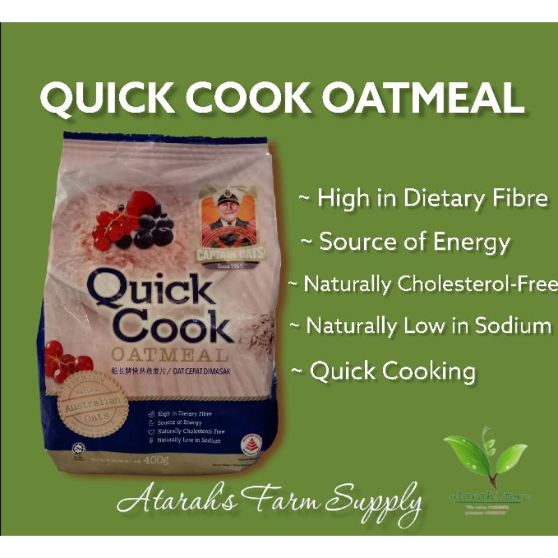 QUICK COOK OATMEAL - CAPTAIN OATS (400GMS) | Shopee Philippines