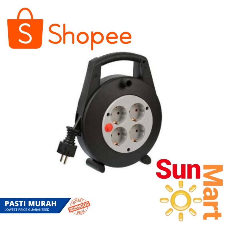 Cable Roll box / Electrical Plug Socket 4 Cable Holes 10 Meters M ...