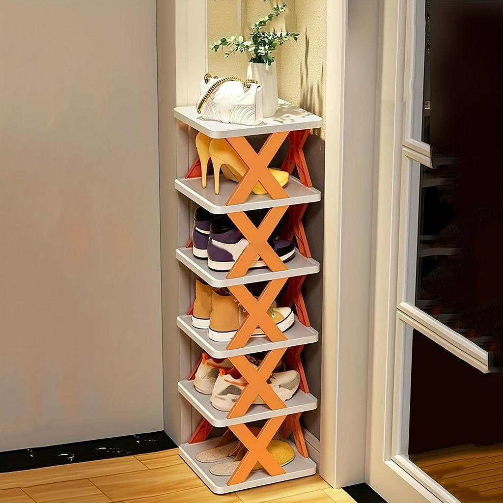 1pc Foldable Simple Shoe Shelf, Indoor Combination Shoe Rack, Multi ...