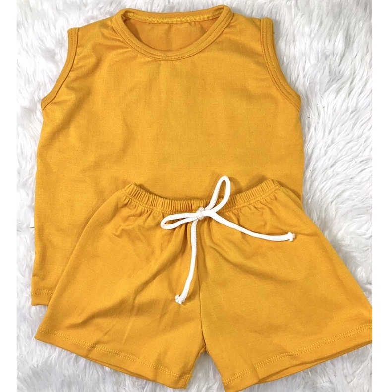 Unisex Kids Plain Terno Sleeveless Shorts / Sando Shorts / Basic ...