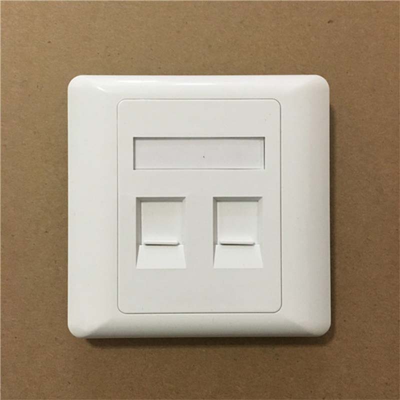 2 Port Double RJ45 Wall Face Plate Network LAN Cat5e/6 | Shopee Philippines