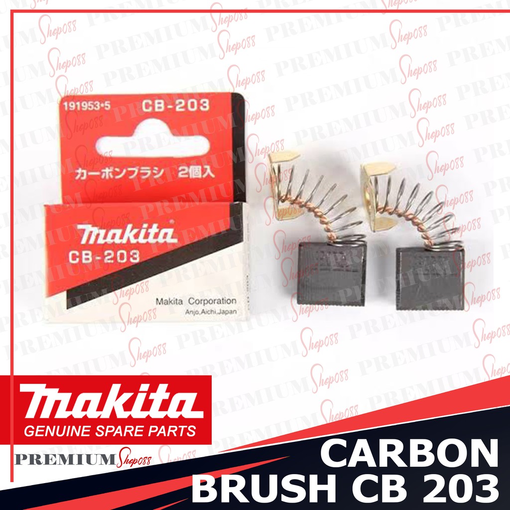 Makita ORIGINAL CB203 Carbon Brush CB 203 2414 2414NB M2401M M0920M LC1230 LW1203 LW1401 MT360 ...
