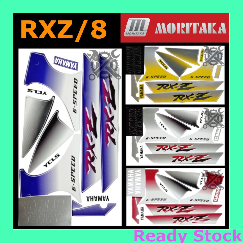 RXZ Model 8 Yamaha Sticker Body Stripe Moritaka RX-Z Strike Motor RXZ/8 ...