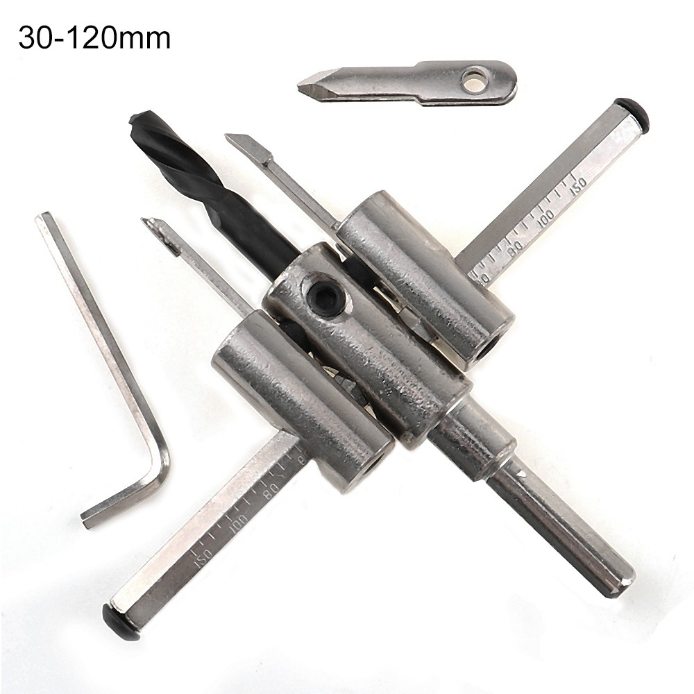 30mm-120mm Alloy Adjustable Circle Hole Cutter Set | Shopee Philippines