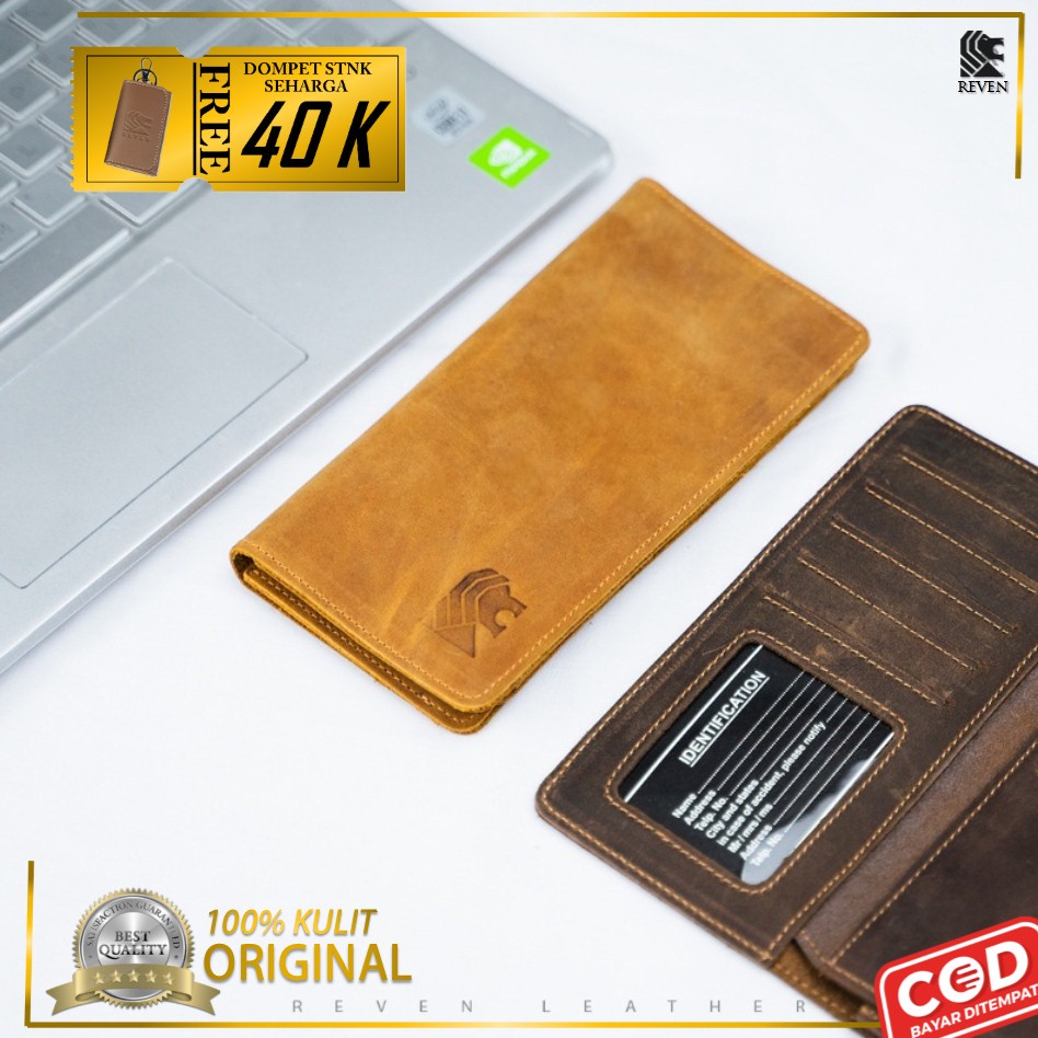 Original Genuine Long Leather Men's Wallet Imported Branded Reven ...