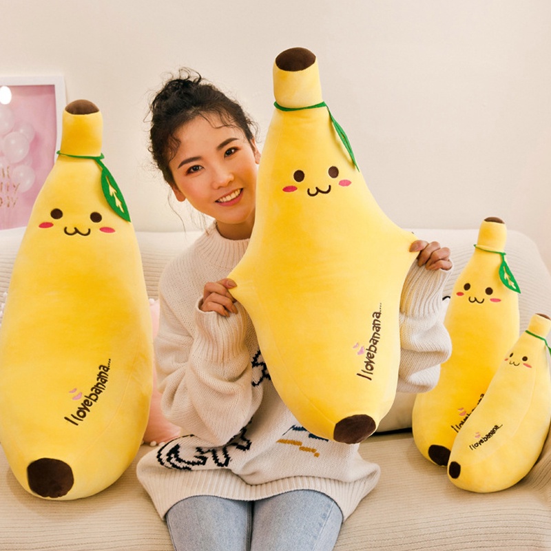 【COD】Banana Pillow Long Pillow Sleeping Doll Plush Toys Banana Doll ...