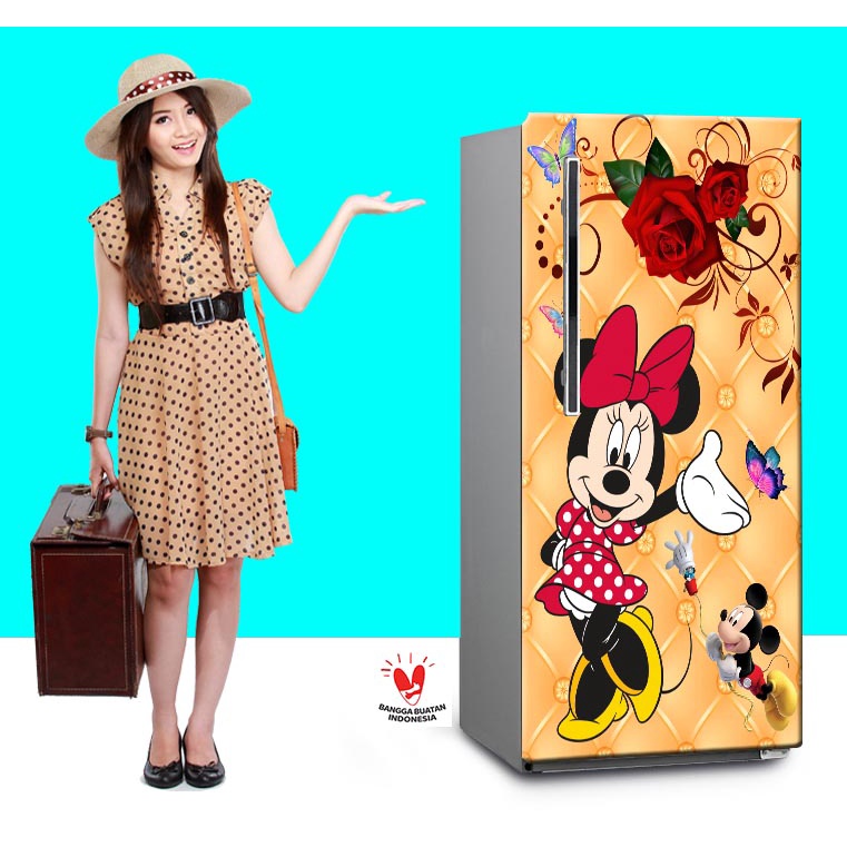 1 Door Refrigerator Sticker minnie mouse wallpaper | Shopee Philippines