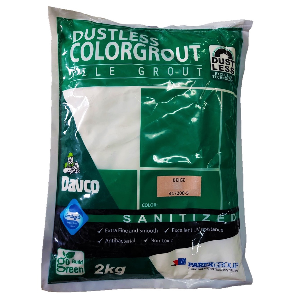 Davco Dustless Color Grout 2kg - Beige | Shopee Philippines