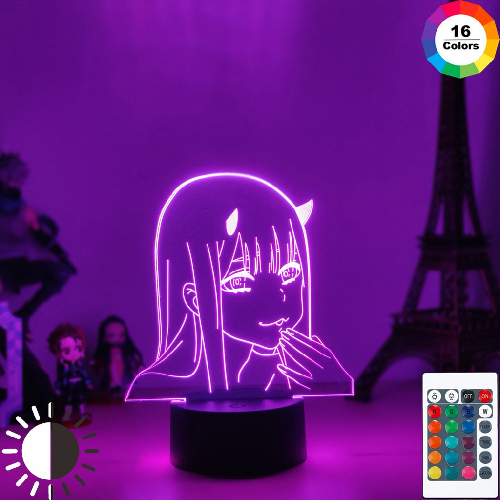 Anime Zero Two Figure 3d Lamp Nightlight Kids Child Girls Bedroom Decor ...