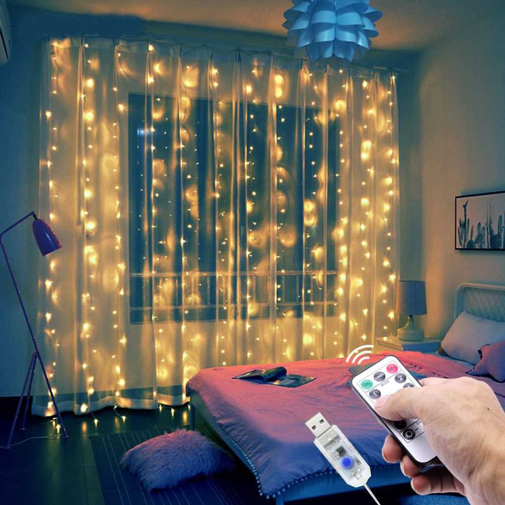 Light WINDOW CURTAINS REMOTE CONTROL LED CURTAIN | Shopee Philippines
