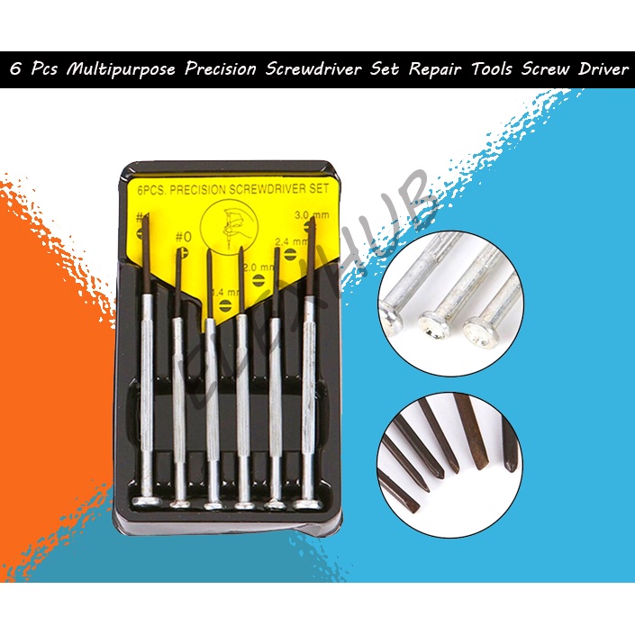 6 Pcs Multipurpose Precision Screwdriver Set Repair Tools Screw Driver ...