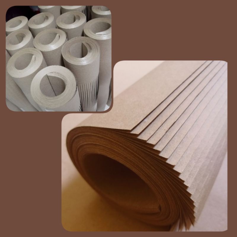 25pcs Kraft brown paper roll 115gsm 18x24inches for wrap paper, packing ...
