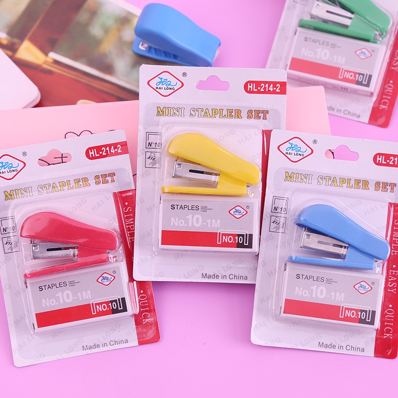 Mini Stapler set Cute Student Stapler Office Stapler set with stapler ...