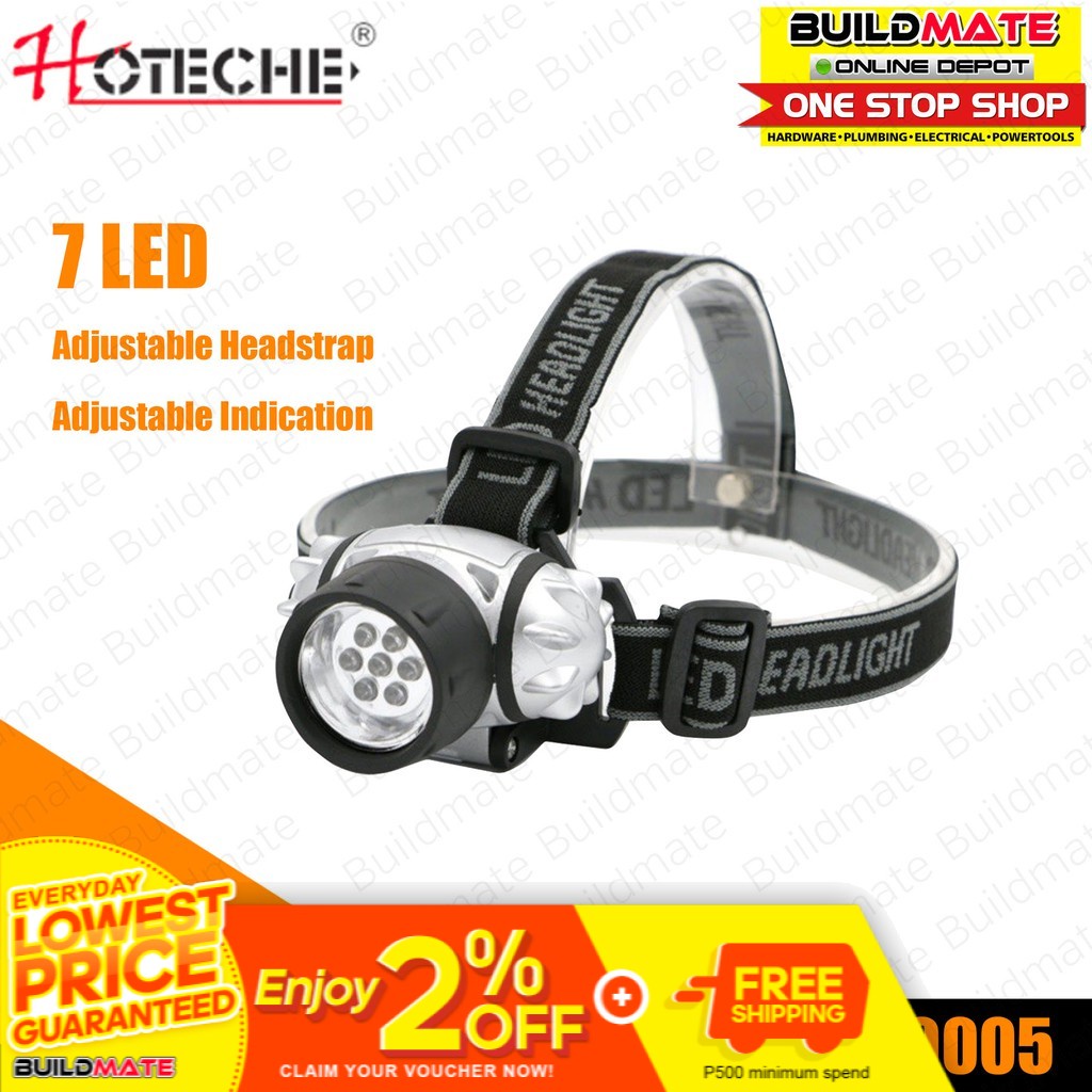 HOTECHE 7 LED Head Lamp 440005 •BUILDMATE• | Shopee Philippines