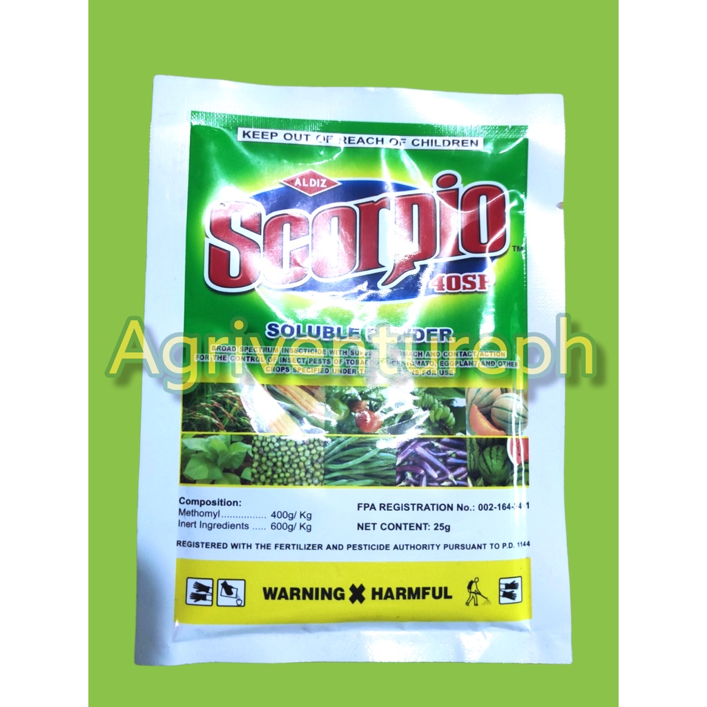 Scorpio insecticide 25grams (Metholmyl 40SP) ALDIZ | Shopee Philippines