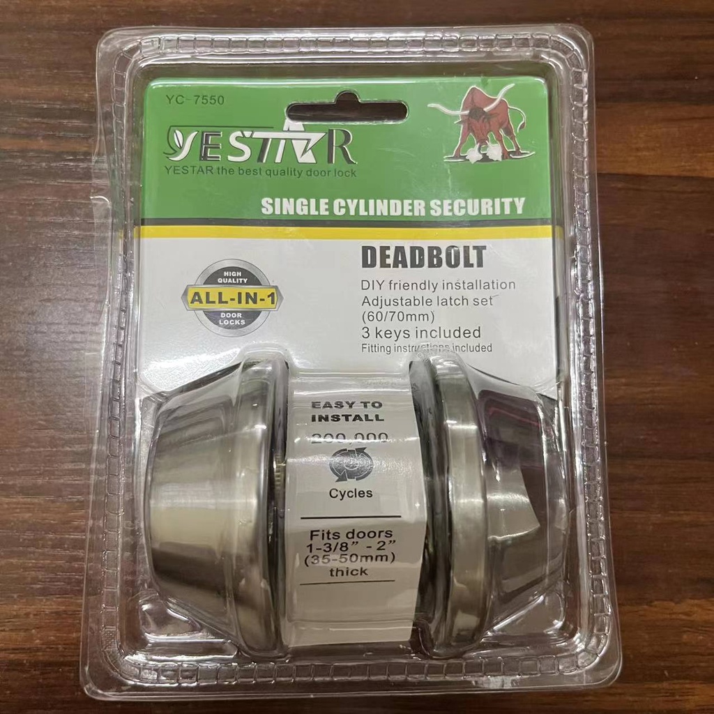 YESTAR DEADBOLT LOCK single (sliver color) | Shopee Philippines