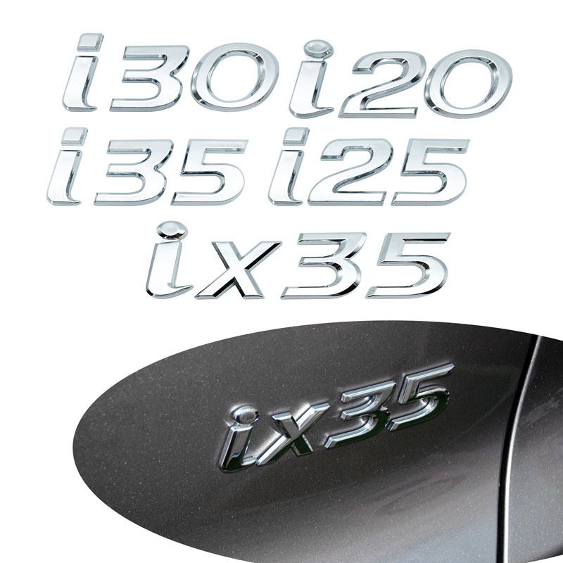 For Hyundai i20 i25 i30 i35 ix35 GLS Emblem Tail Sticker Decal ABS ...