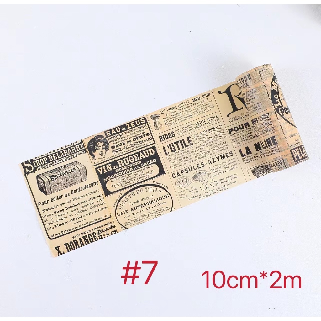 10cm*2m Retro English Alphabet Poster ins paper sticker | Shopee ...