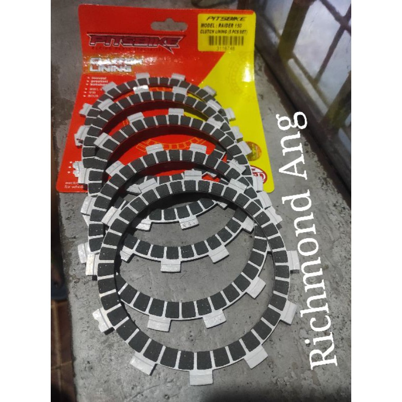 Pitsbike racing clutch lining Raider 150 R150 diamond carb fi fuel ...