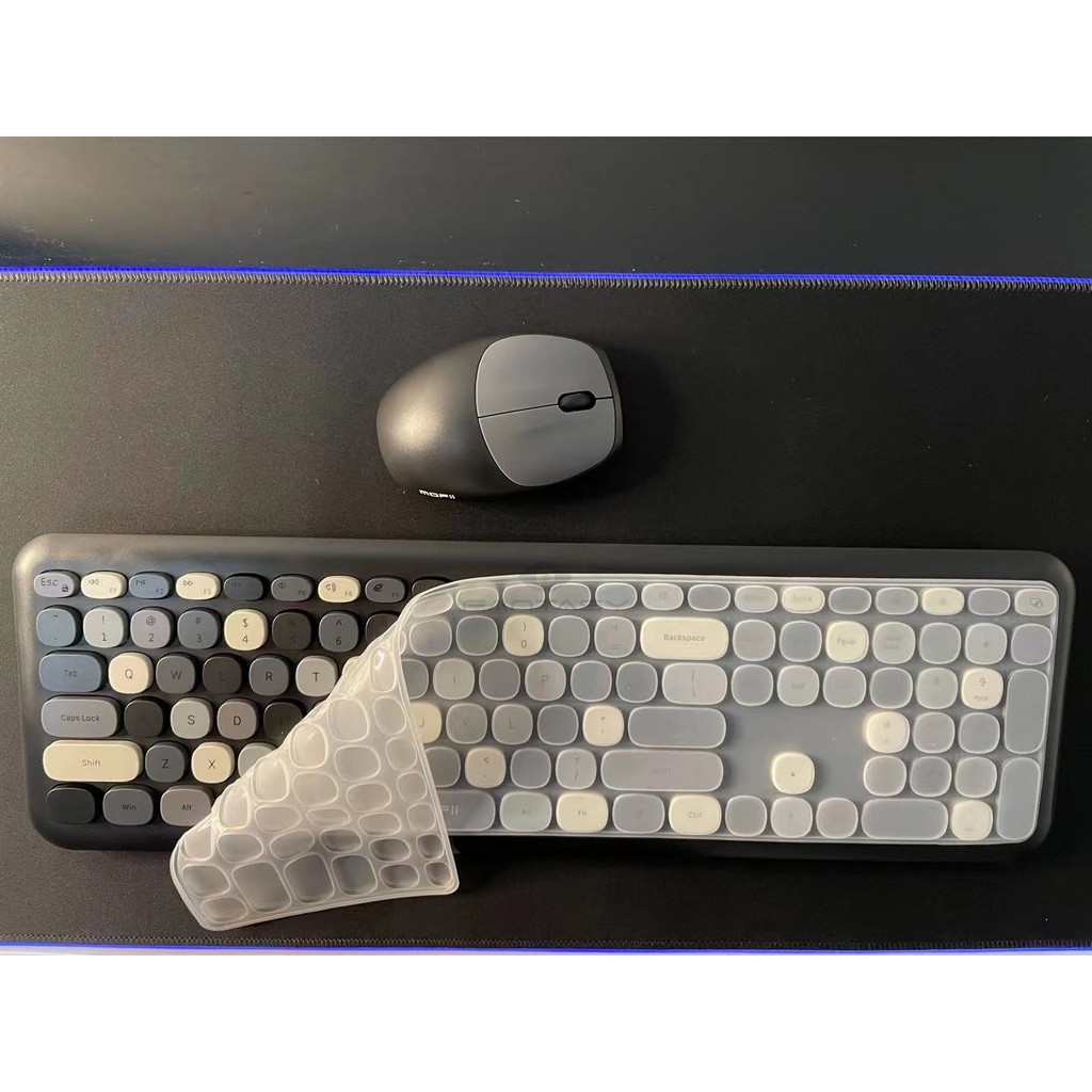 MOFII 666 Mixed Color 2.4G Wireless Keyboard and Mouse Combo with Round ...