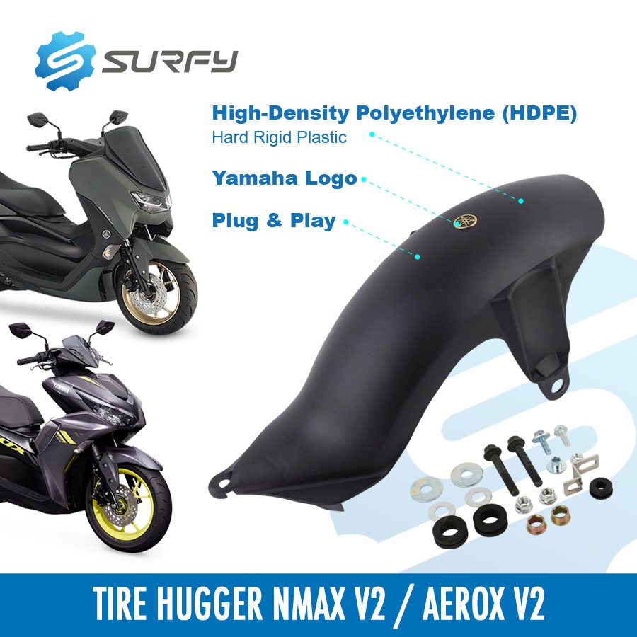 Surfy Nmax Aerox V1 V2 Tire Hugger Rear Fender With Bolts Motorcycle ...