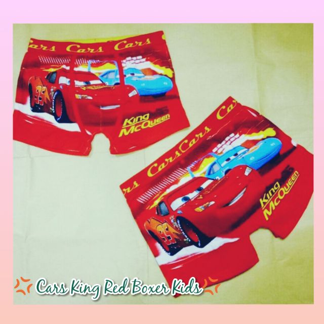 Character Printed Cars Lightning McQueen Boxer brief short For Kids ...
