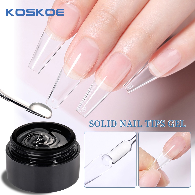 KOSKOE Fake Nail Glue for Soft Gel Extension Solid Nail Tips Gel ...