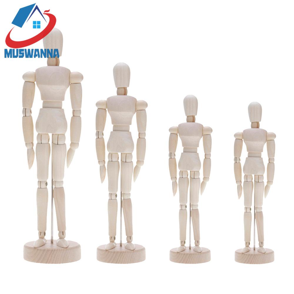 Handmade Wooden Movable Limbs Human Figure Model Artist Sketch Draw ...