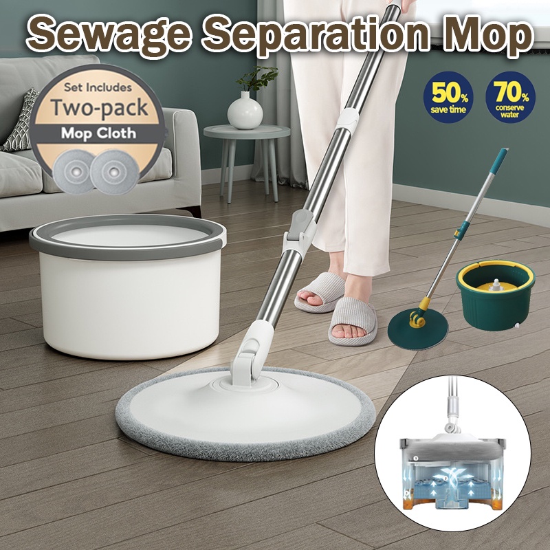 Magic Spin Mop Tornado Falt Rotating Mop Cleaning Household Wet Floor ...