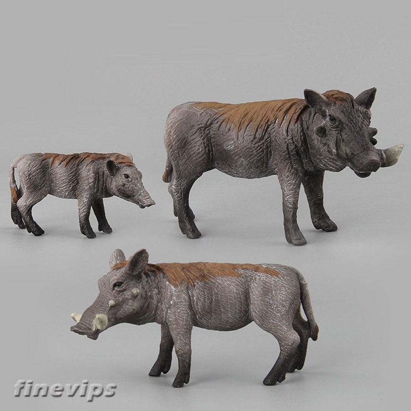 Jungle Boar Sow Joey Figure Animal Playset Figurine Model Toy Gift 3pcs ...