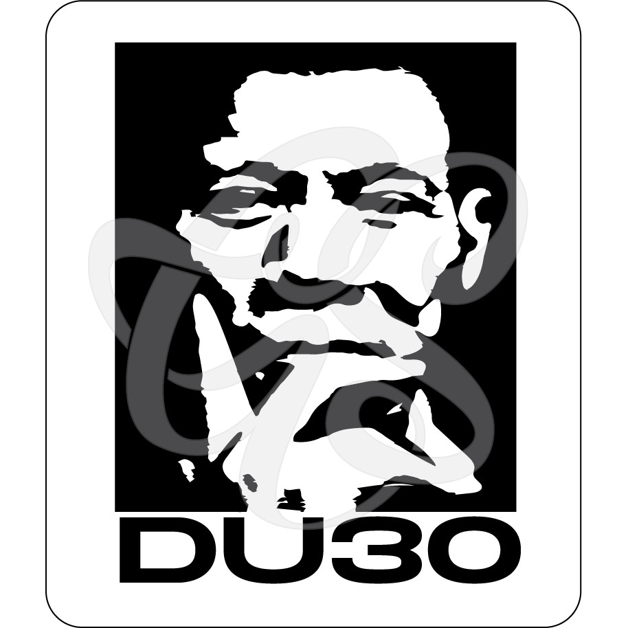 DU30 Face Front_Rodrigo Duterte_Car and Motorcycle Decal Sticker (COD ...