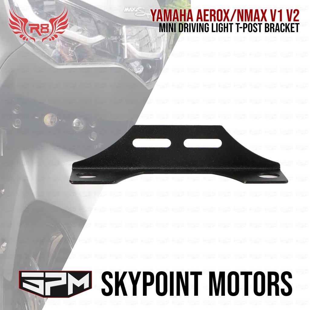 R8 YAMAHA AEROX/NMAX V1/V2 MINI DRIVING LIGHT T-POST BRACKET (9809-158 ...
